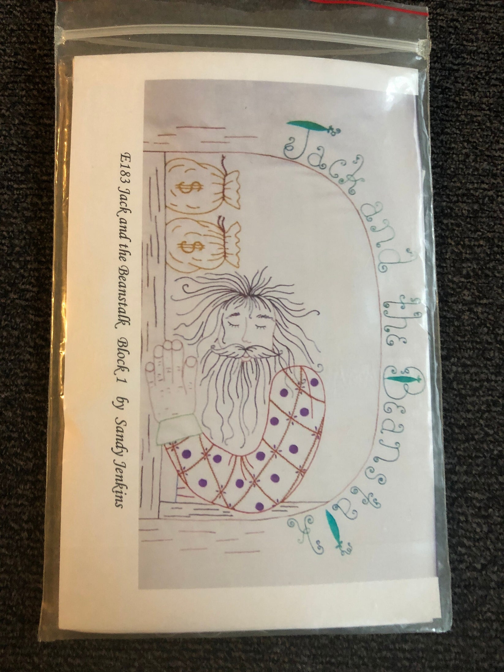 Jack and the Beanstalk, Sandy Jenkins, Embroidery Pattern/Fabric ...